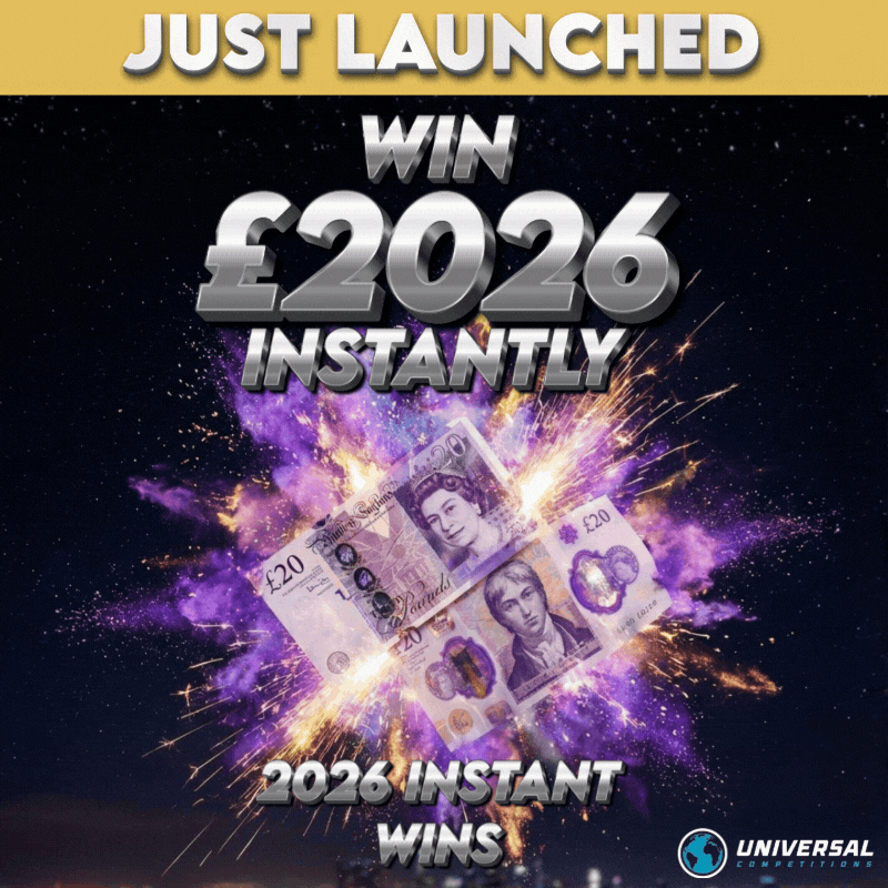NEW YEAR WIN £2026 INSTANTLY & 2026 INSTANT WINS TO FIND! £500 ON DRAW ...